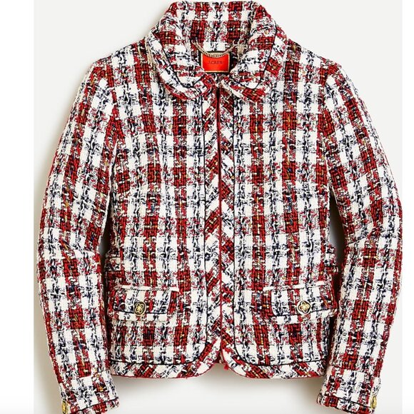 J. Crew | Jackets & Coats | J Crew Collared Lady Jacket In Painterly ...